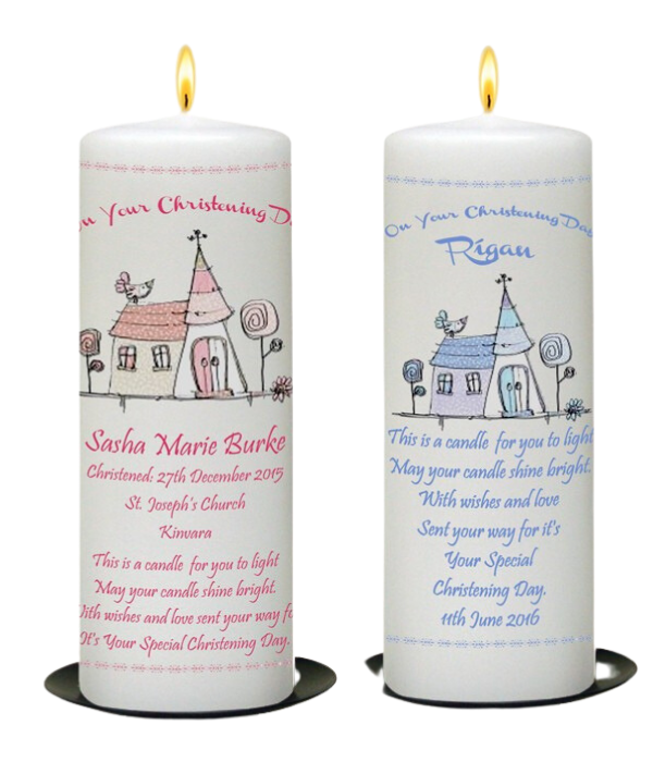Personalised Christening Candles - The Gift Rooms