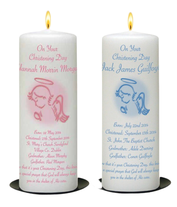 Personalised Christening Candles - The Gift Rooms